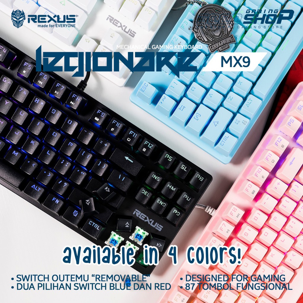 Jual Rexus Legionare MX9 TKL RGB - Keyboard Gaming | Shopee Indonesia