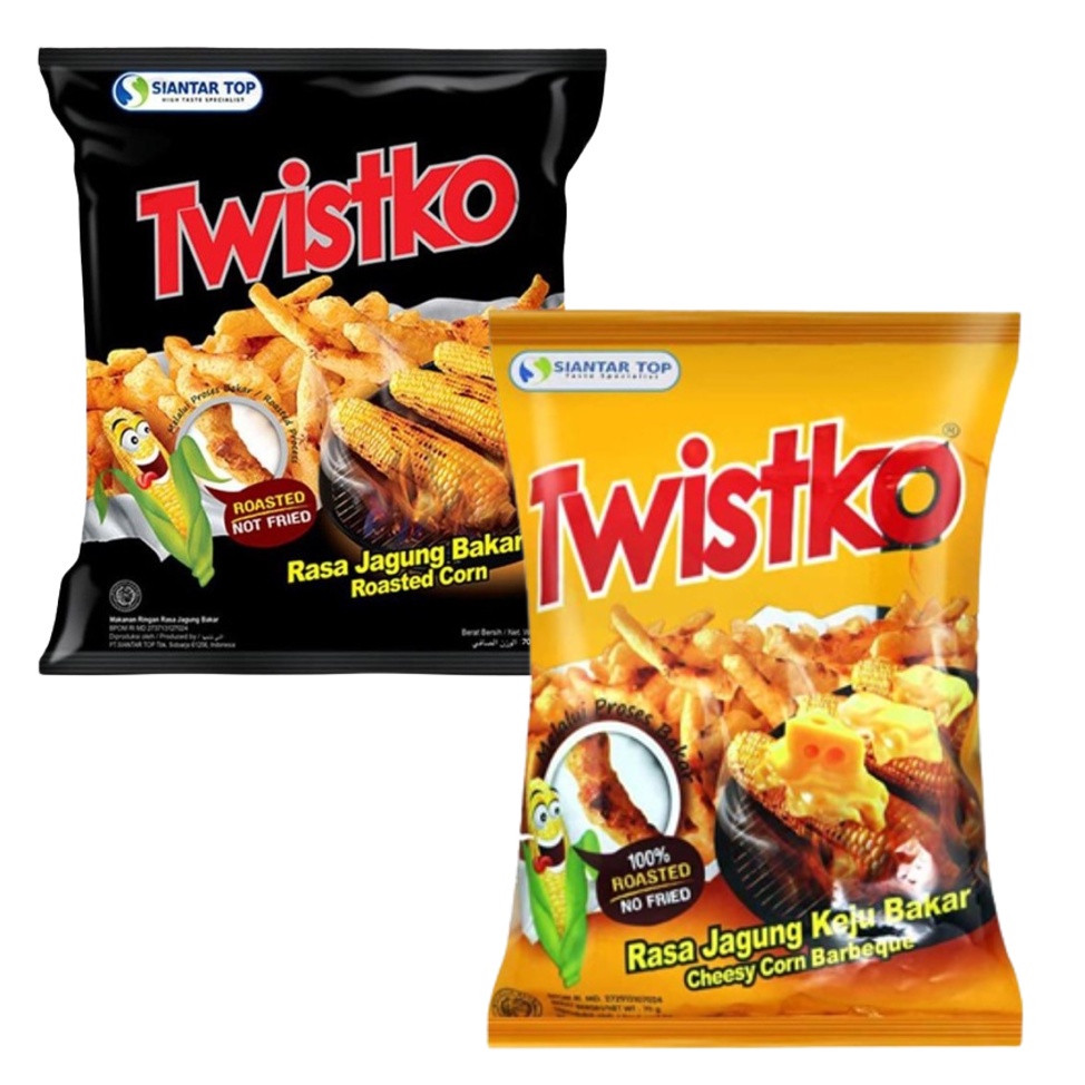 Jual TWISTKO Snack Corn BBQ & Jagung Keju Bakar Pack 70gr | Shopee ...