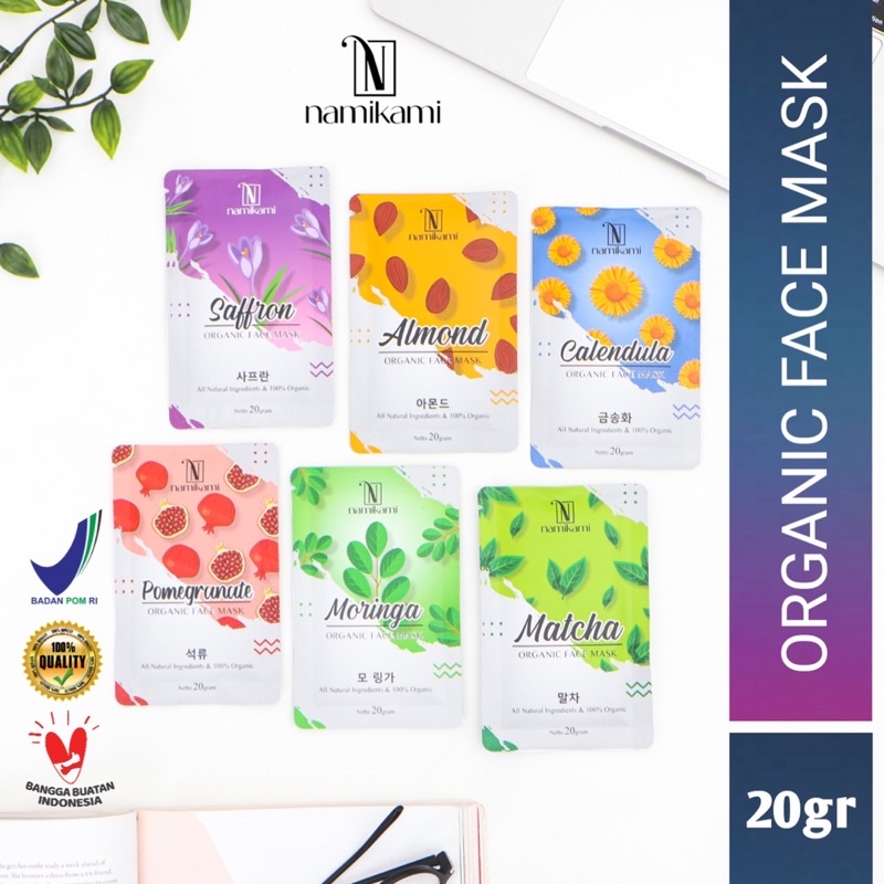 Jual Masker Wajah BPOM by Namikami - Masker Organik Jerawat Flek Glowing | Shopee Indonesia