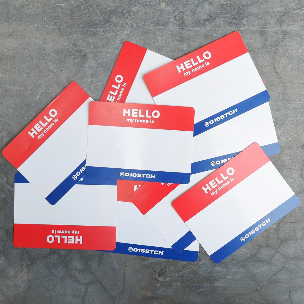 Jual Sticker slap sticker pack HELLO MY NAME IS RB 16pcs | Shopee Indonesia