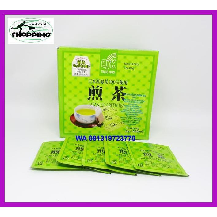 Jual E6Tdr6G- Teh Hijau Green Tea Jepang / Osk Japanese Green Tea Harga Per Sachet Uoy86Ky ...