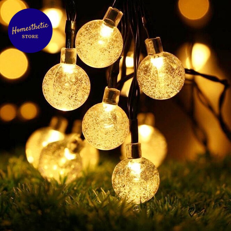 Jual Lampu Hias Dekorasi Taman Solar Panel 30 LED 6.5M Warm White Lampu ...