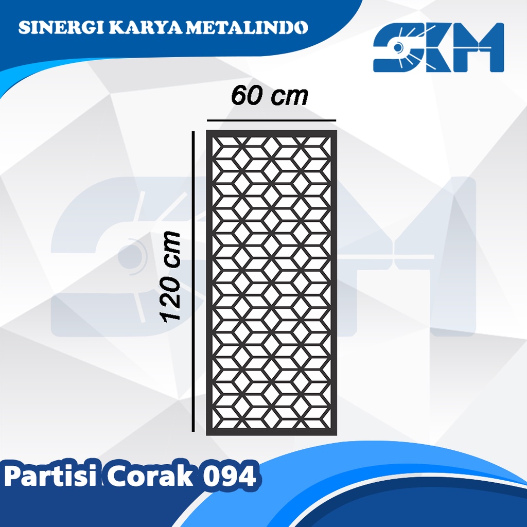 Jual PLAT PARTISI PAGAR MOTIF 120X60cm TEBAL 1MM - 2MM / LASER CUTTING PARTISI MOTIF 094 - 096 ...