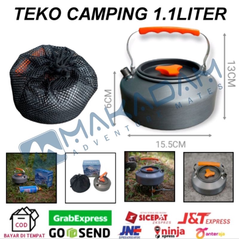 Jual Teko kettle ceret camping ul mini ultralight 1.1 liter | Shopee ...