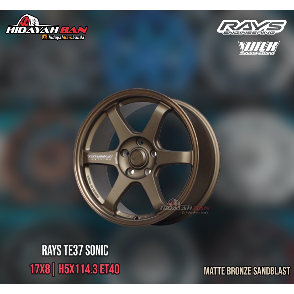 Jual Velg Mobil Rays TE37 SONIC Ring 17x8 H 5x114.3 +40 | Shopee Indonesia