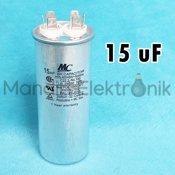 Jual Kapasitor AC 15 Mikro Capasitor AC 15 uf Merk MC - Kapasitor AC Merk MC 15Uf | Shopee Indonesia
