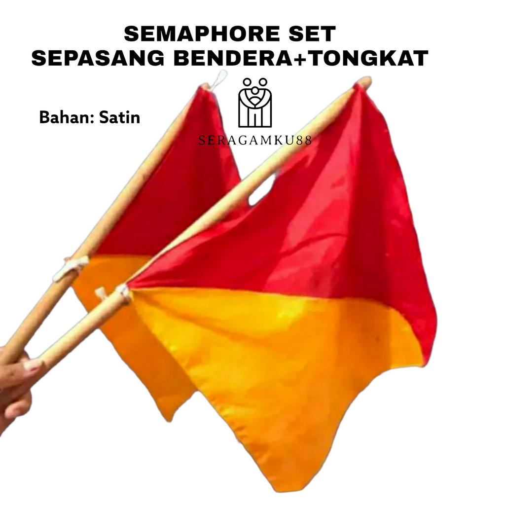 Jual Set Bendera Tongkat Semapore Pramuka Semapore ( 1set = 2 bendera 2 ...