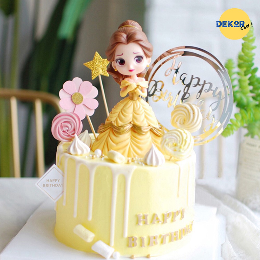 Jual TOPPER PRINCESS DISNEY ELSA BELLE ARIEL SNOWWHITE FROZEN / Cake ...