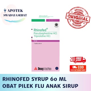 Jual RHINOFED Syrup 60ML - Obat Pilek Flu Hidung Tersumbat Anak Sirup ...