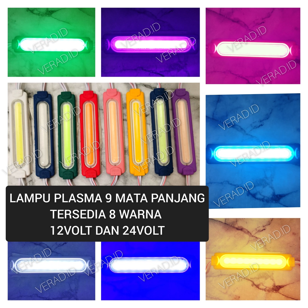 Jual Lampu Led COB plasma kaca 9 mata titik variasi kolong mobil motor ...