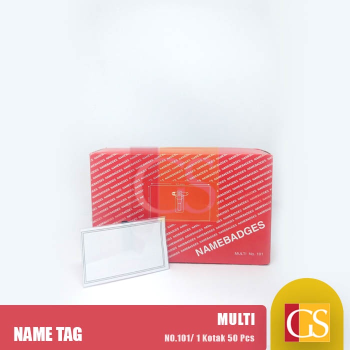 Jual Name Tag / ID Card Holder Multi 101 Peniti Jepit Kantong Landscape ...