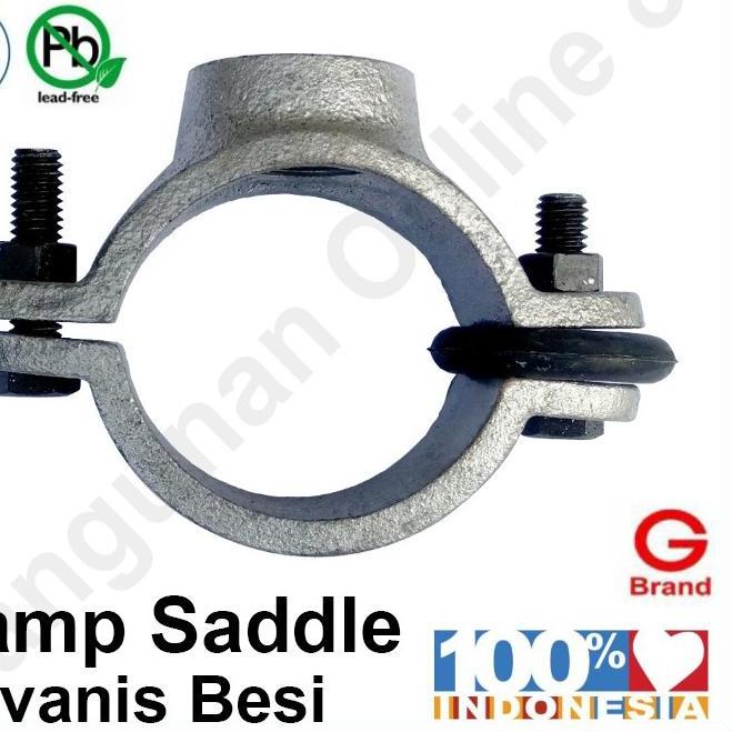 Jual Klem Sadel Besi Galvanis 3 x 1/2” inch G Brand Clamp Saddle ☛ O8J7 ...