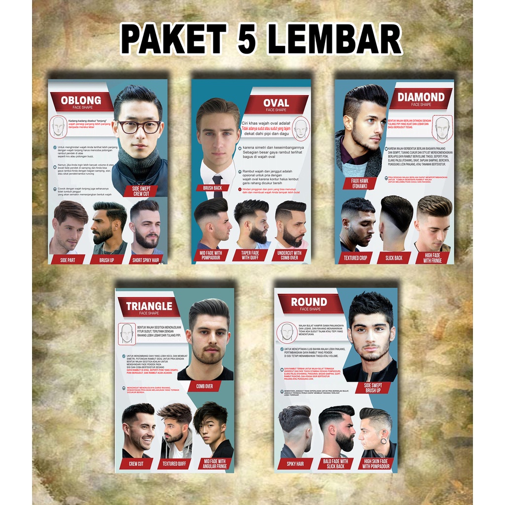 Jual Poster Barbershop Poster Pangkas Rambut Poster Salon Kecantikan ...