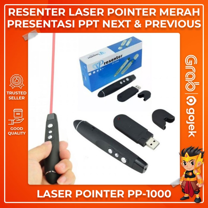 Jual Laser Pointer Wireless Power Point PP 1000 PPT Next & Previous Slide Presentasi | Shopee ...