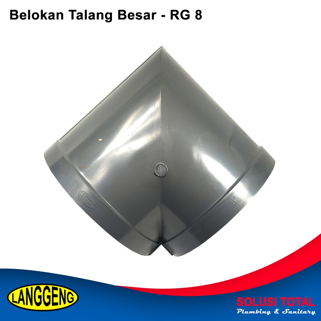 Jual Belokan Angle Talang PVC RG 8 Setengah Lingkaran Langgeng | Shopee ...