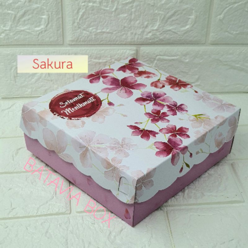 Jual Box nasi kotak nasi uk 20x20 type Beauty Forest /Sriwedari/Sakura ...