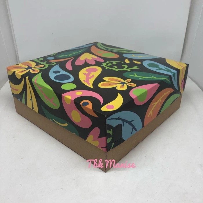 Jual Box Kue Jungle 25x25x10cm / Kardus Kue / Kotak Kue / Cake Box ...
