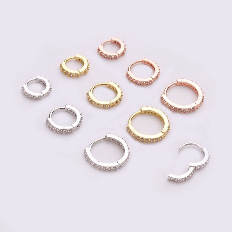 Jual 1PCS Anting Colorful CZ Small Ring Hoop Helix Tragus Conch Huggie ...
