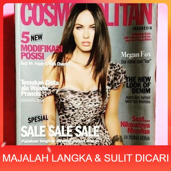Jual Majalah COSMOPOLITAN INDONESIA Nov 2009 Cover MEGAN FOX Langka ...