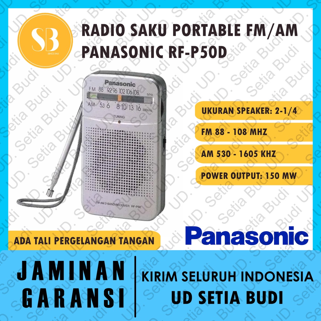 Jual Panasonic RF-P50 AM FM Radio Pocket Saku Portable RF P50 | Shopee ...