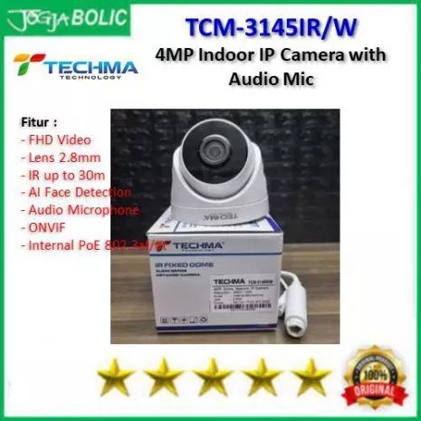Jual Techma Techma TCM-3145IR/W 4MP Indoor IR IP Camera with Audio Mic ...