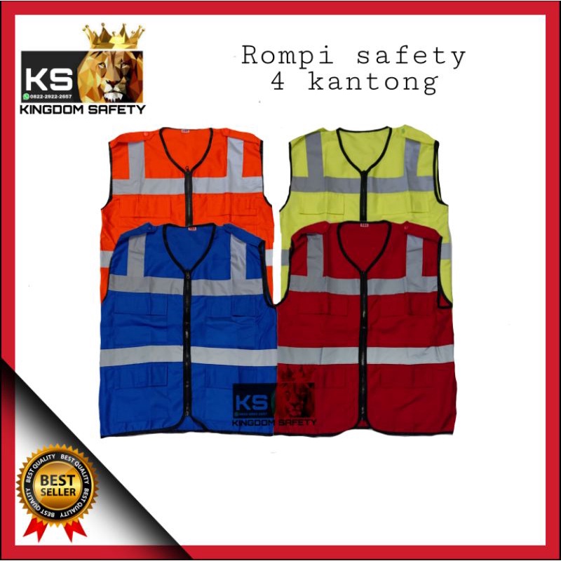 Jual rompi safety 4 kantong/rompi safety/rompi kerja/rompi proyek/rompi ... Jual rompi safety 4 kantong/rompi safety/rompi kerja/rompi proyek/rompi ...