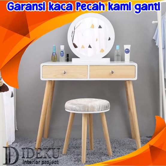 Jual MJ36 Meja kosmetik meja makeup meja drawer meja rias satu set ...