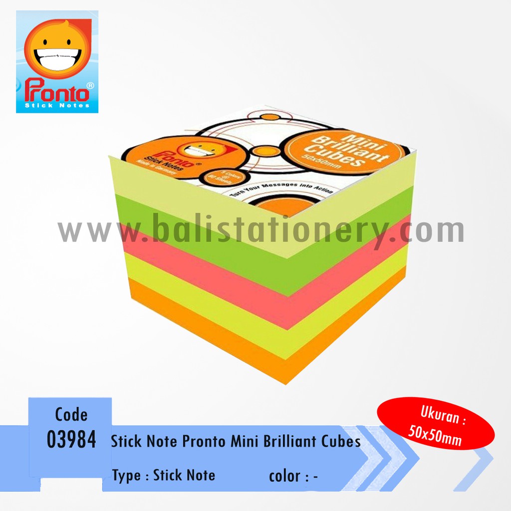 Jual Stick Note Pronto (50x50mm) mini brilliant cubes | Shopee Indonesia