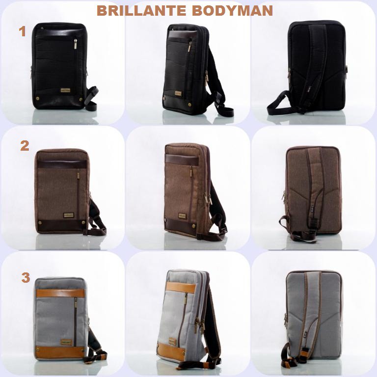Jual PROMO Tas Punggung Pria Brillante Bodyman / Tas Cowok Kuliah keren ...