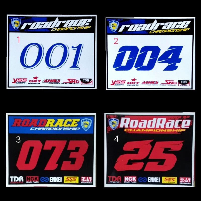 Jual stiker angka stiker start stiker roadrace stiker racing stiker ...