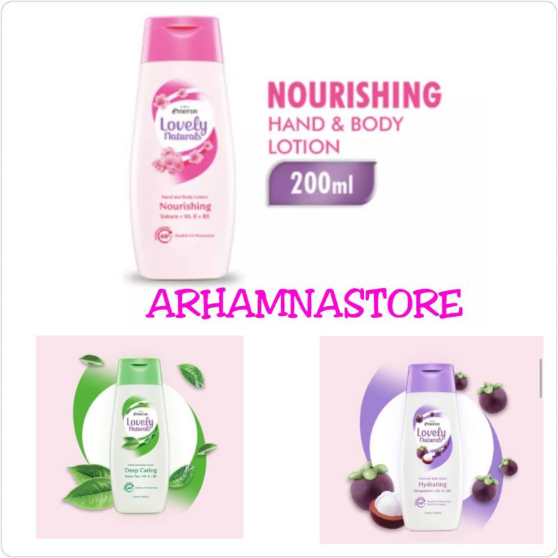 Jual EMERON LOVELY Hand and Body Lotion 200ml | Shopee Indonesia