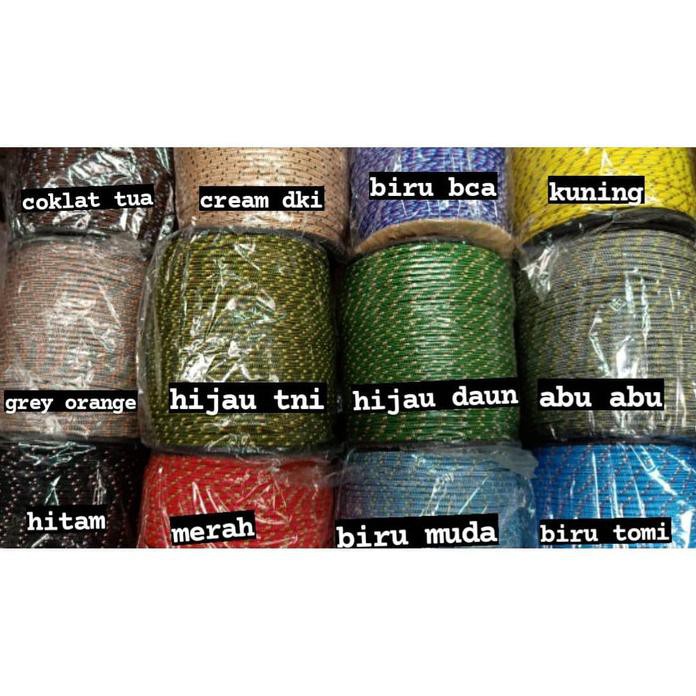 Jual 1 ROLL TALI GUNUNG/ PARACORD/ CLIMBING DIAMETER 4MM SUPER KUAT ...