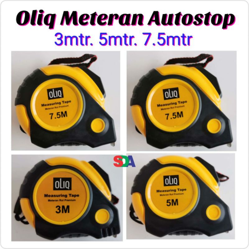 Jual ROL METER METERAN AUTOSTOP OLIQ 5 M | Shopee Indonesia