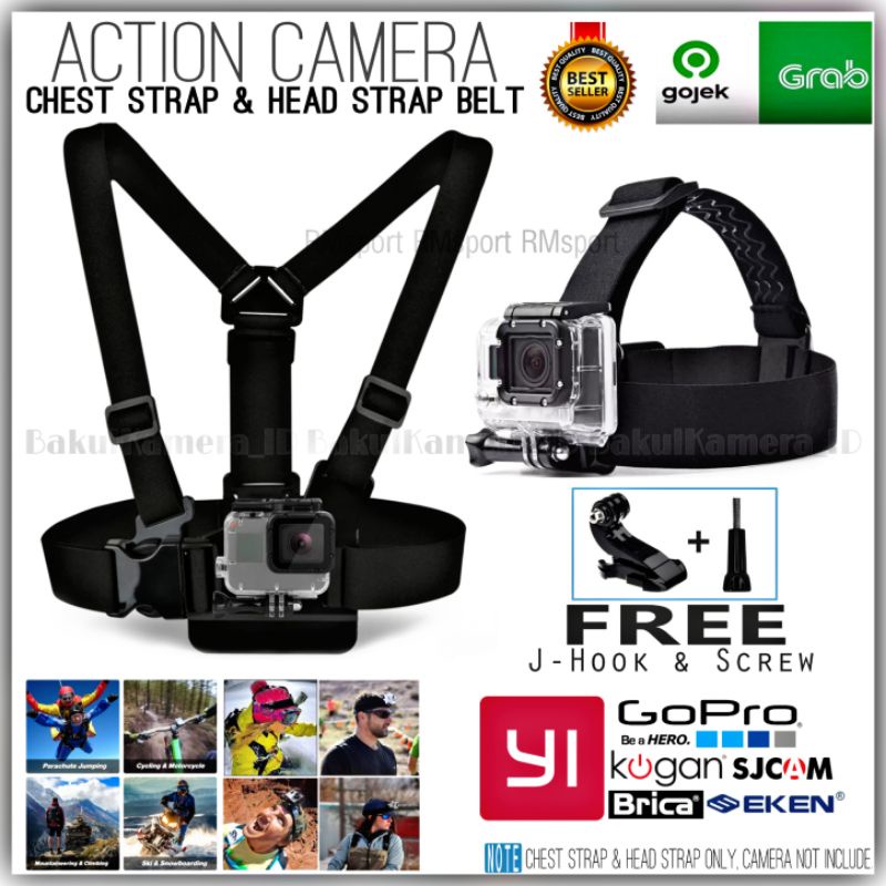 Jual Body Chest Strap Action Camera | Strap Dada Mount For GoPro ...