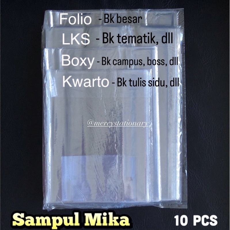 Jual 10 pc - Sampul Buku Mika Tebal Sisipan Kwarto Boxy Folio Book Cover F4 LKS Plastik Rapor ...