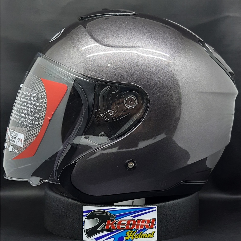 Jual Helm KYT KYOTO R solid polos half face putih hitam doff grey ...