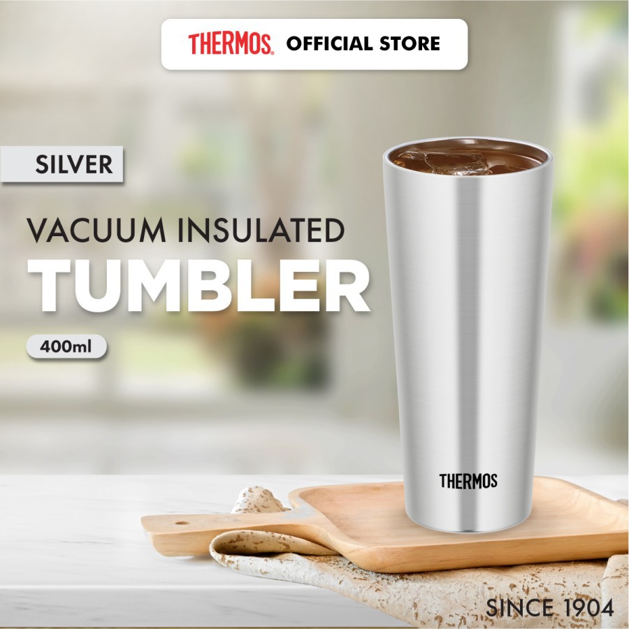 Jual THERMOS Vacuum Insulated Tumbler - Silver 400 ml (JDI-400 S) | Shopee Indonesia