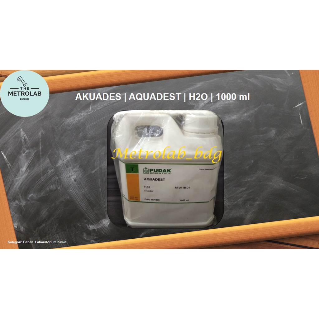 Jual Akuades | Aquades | Air Murni | H2O 1000 ml/botol | Shopee Indonesia