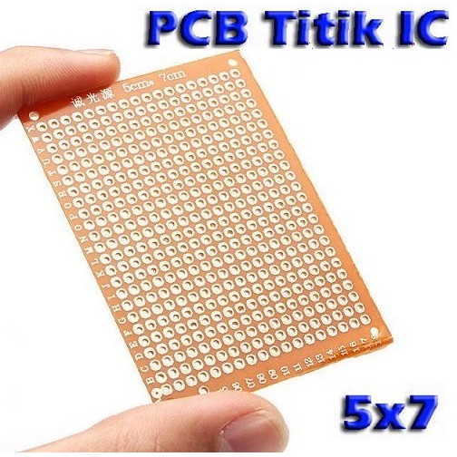 Jual 5x7 CM PCB Titik Lubang IC Universal Fiber 5x7 (Matrix Circuit ...