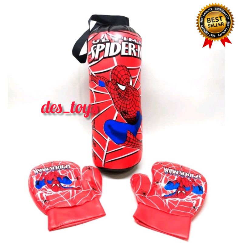 Jual BOXING SET SPIDERMAN SAMSAK TINJU ANAK SPIDERMAN/SET TOPENG SARUNG ...