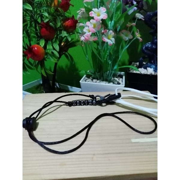 Jual ( COD ) STRAP MASKER Tali Satin | REQUEST NAMA KAMU | Model Huruf ...