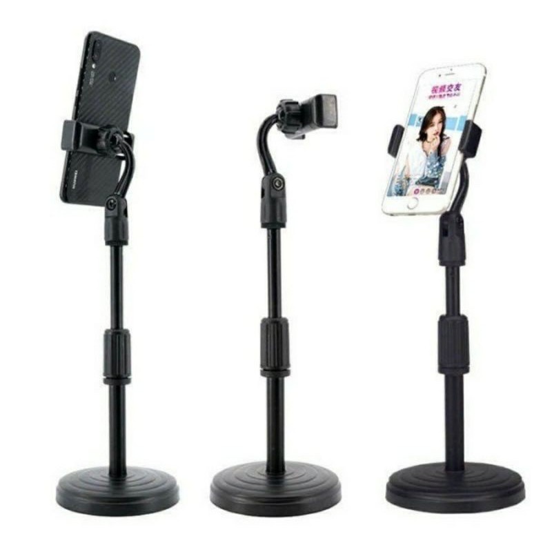 Jual Stand Handphone Holder Blaxk L7 Vlogger Youtuber Standing Phone ...