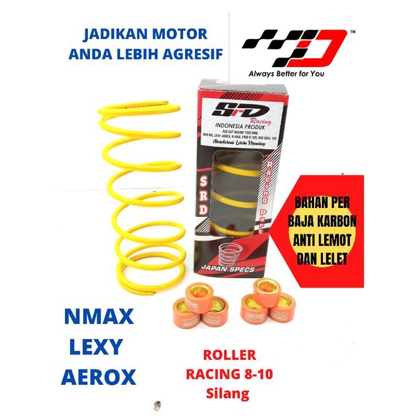 Jual PER CVT NMAX-N-MAX MIO M3 AEROX LEXI 1500 RPM SRD RACING DAN ROLER ...