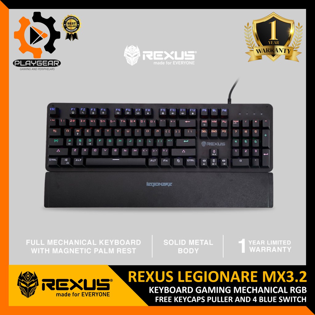 Jual REXUS KEYBOARD MECHANICAL GAMING LEGIONARE MX3.2 RGB | Shopee ...
