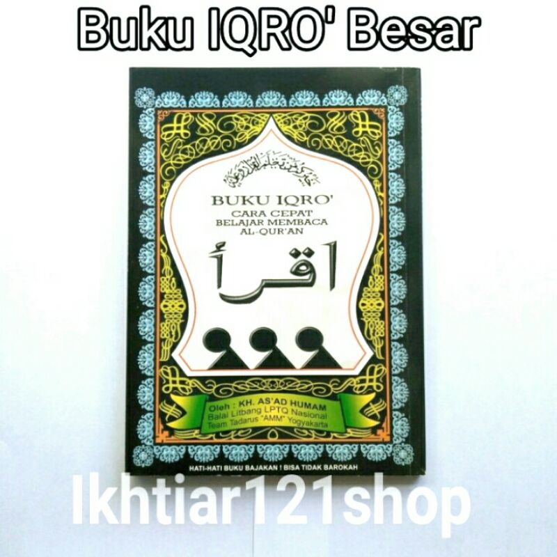 Jual Buku Iqro' Besar/Buku IQRO' Cara Cepat Belajar Membaca Al-Qur'an | Shopee Indonesia