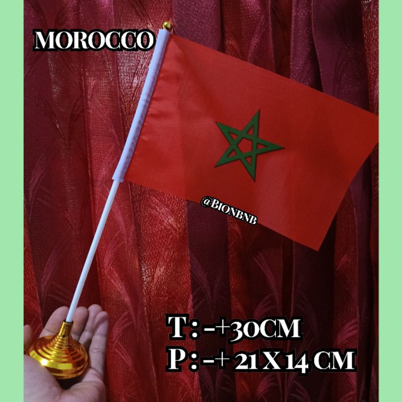Jual BENDERA MOROKO BENDERA MEJA MOROKO BENDERA TANGAN MOROKO BEST SELLER IMPORT PRINTING ...