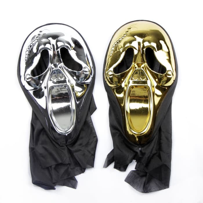Jual Silver/Gold Scream Mask - Topeng Scream | Shopee Indonesia