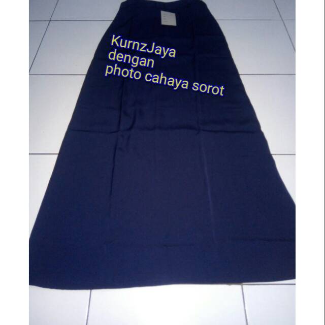 Jual Rok A Panjang Biru Dongker Navy/ Rok Biru Dongker/ Rok span ...