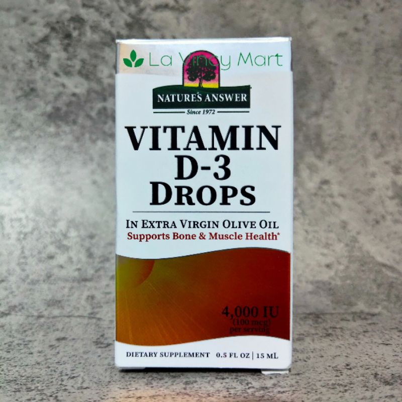 Jual Nature's Answer Vitamin D3 Drops 4000 IU, 15 ml, Natures Answer ...