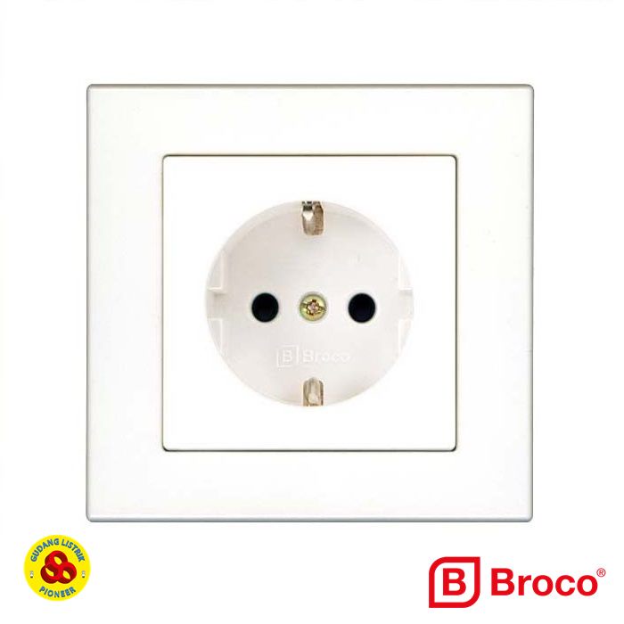 Jual Broco Stop Kontak CP Putih Plano E154 - 55S White Arde Socket ...